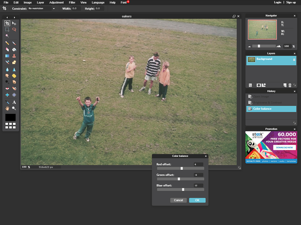 Restore old print photos with free software