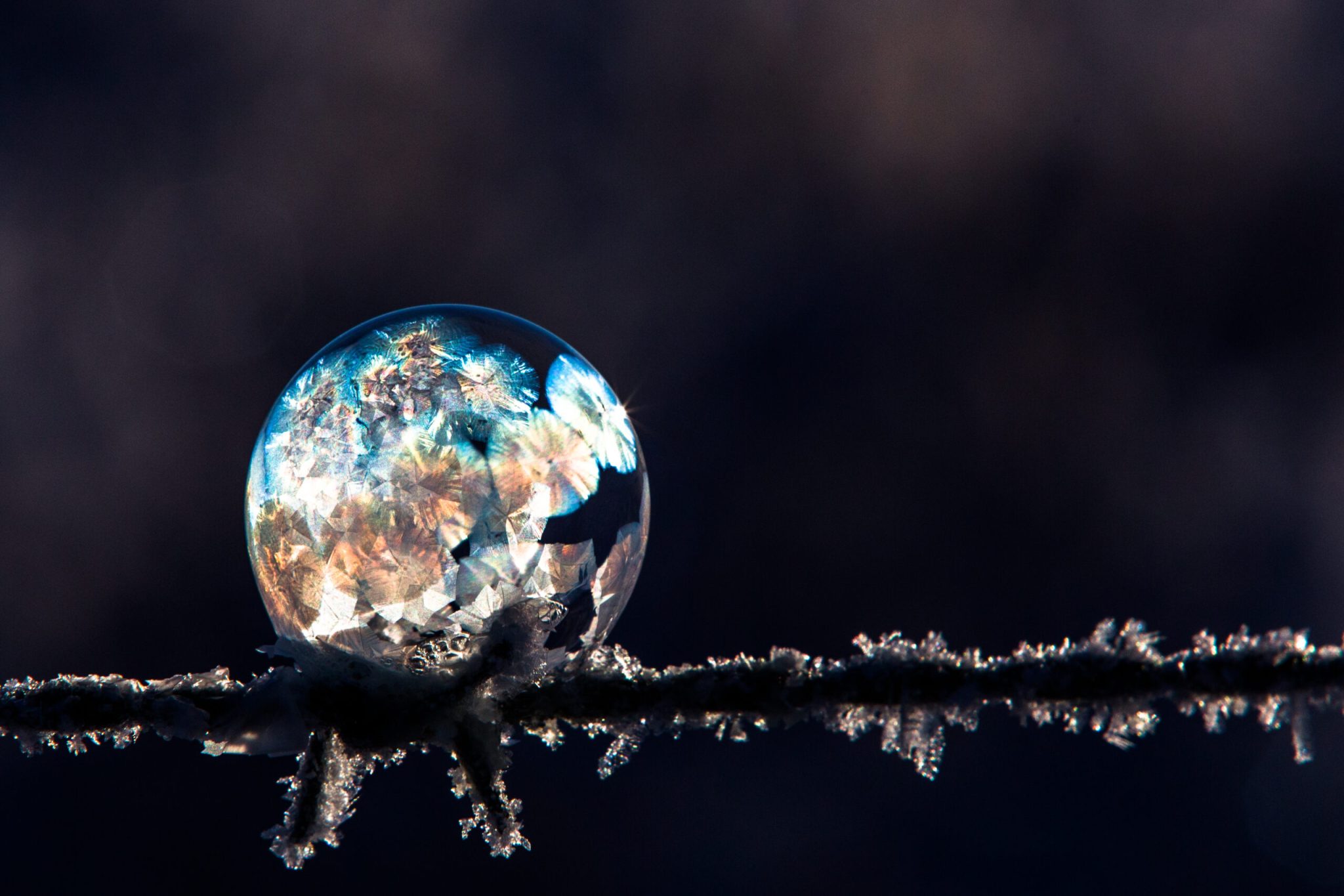 Turn soap bubbles into magical frozen orbs
