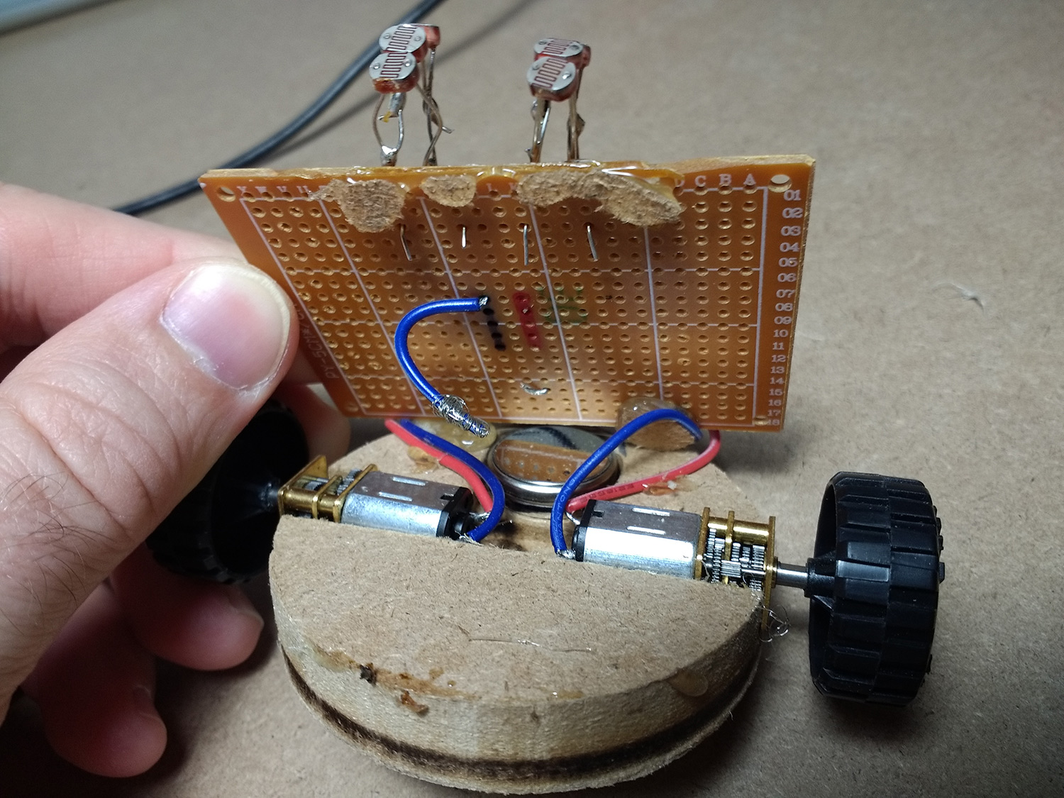 How to make a light-following robot in one afternoon