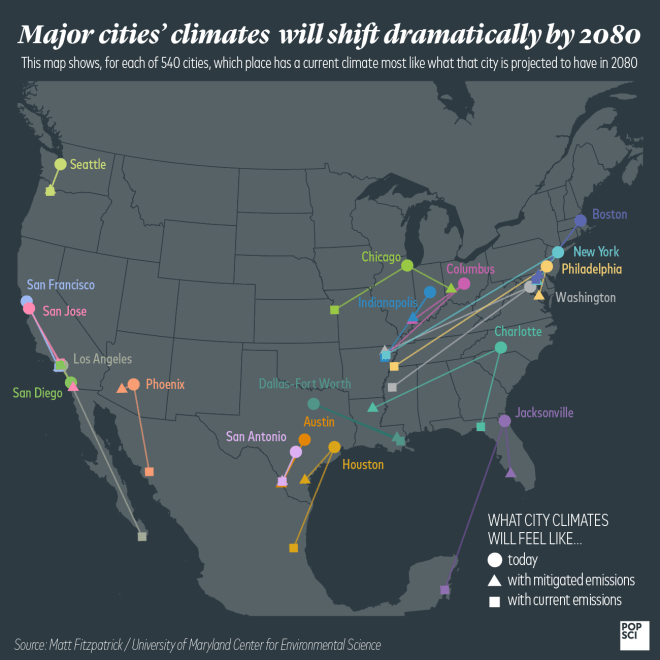 Here's how global warming will change your town's weather by 2080