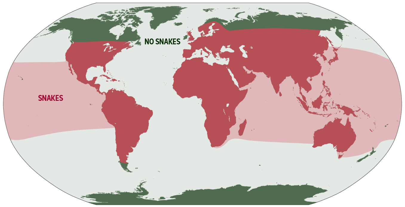 Learn about all the places with no snakes | Popular Science