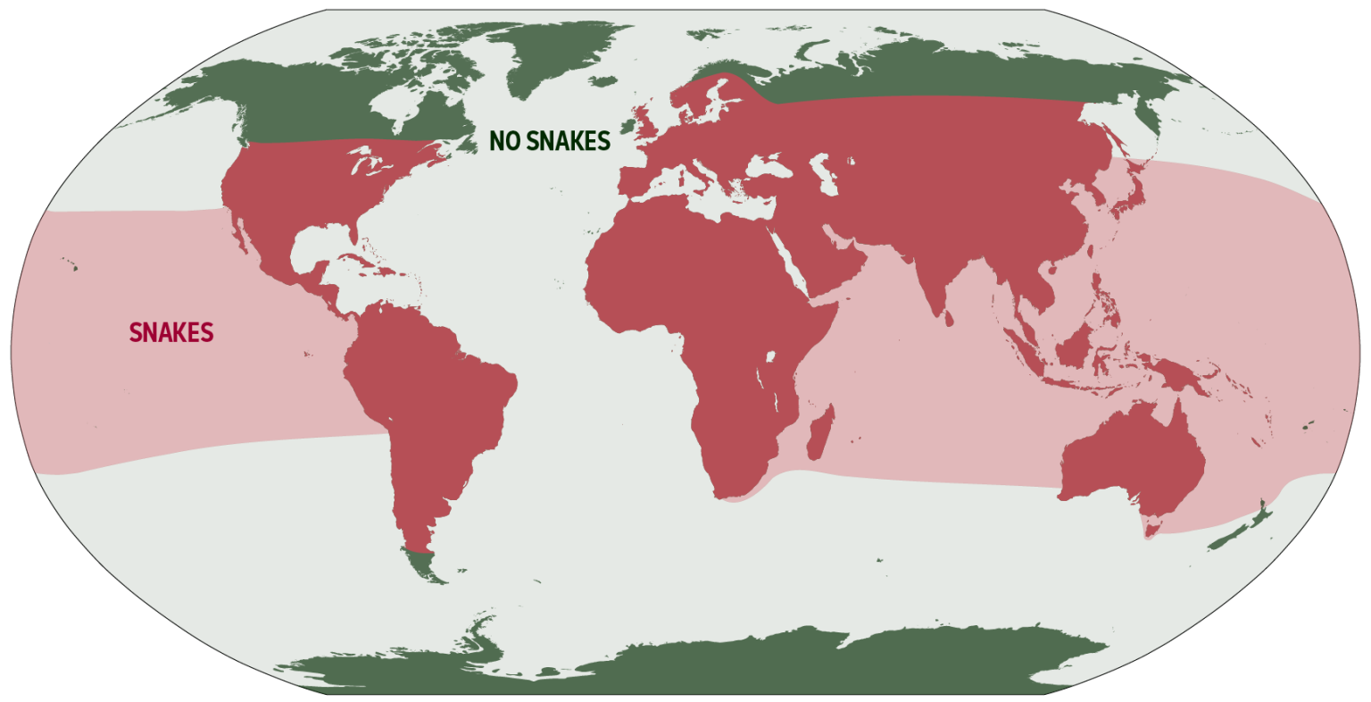 Learn about all the places with no snakes | Popular Science