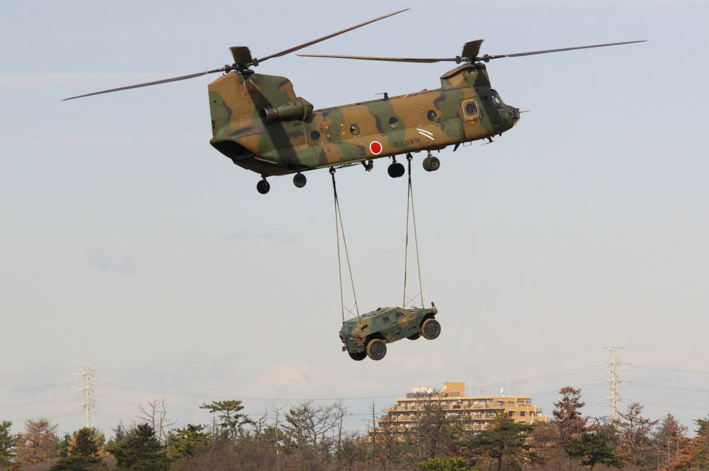 Tank Inside Chinook Helicopter