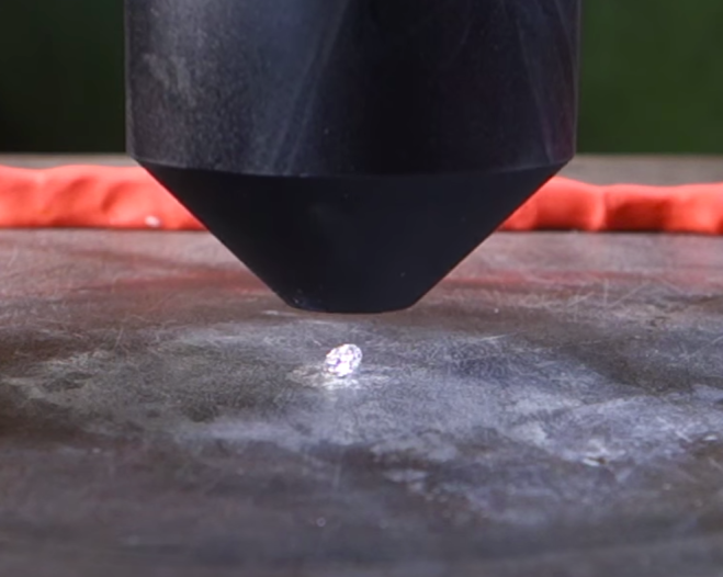 Watch A Diamond Crack Under Pressure