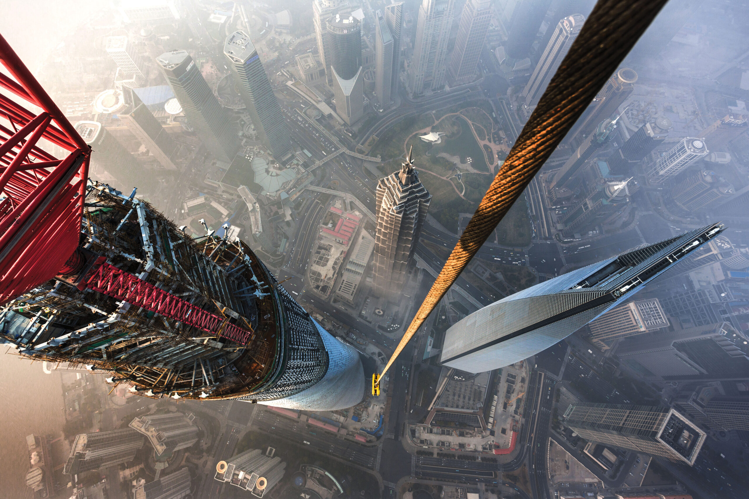 Looking Down From The Top Of The World's Second-Tallest Building