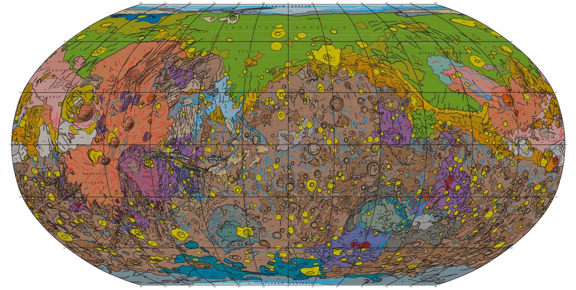 Geographical Maps Of The Planet Mars