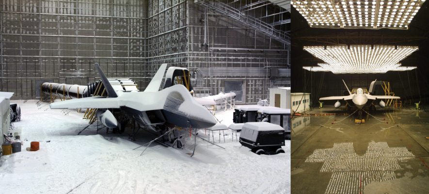 Planes can fly in a blizzard because they are tested in this indoor one ...