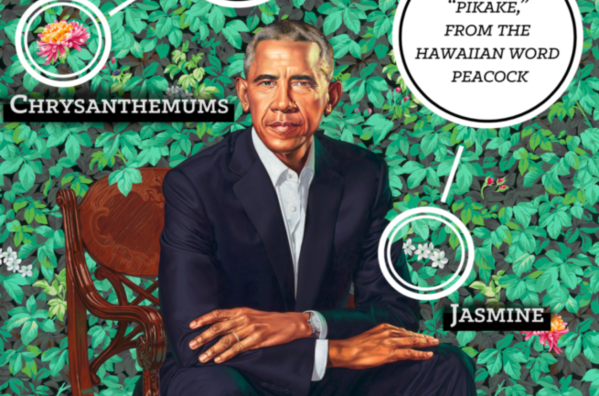 The botany in Obama's official portrait represents his history