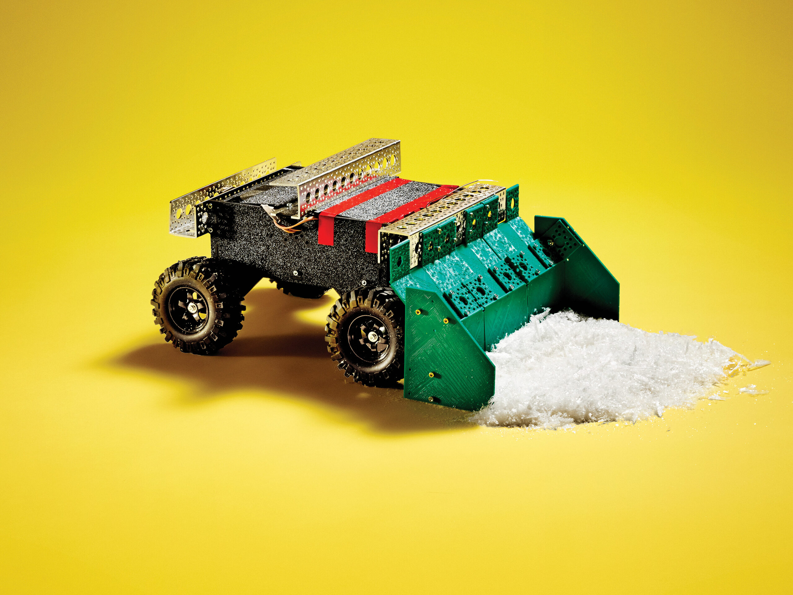 Build a mini remote-controlled snowplow