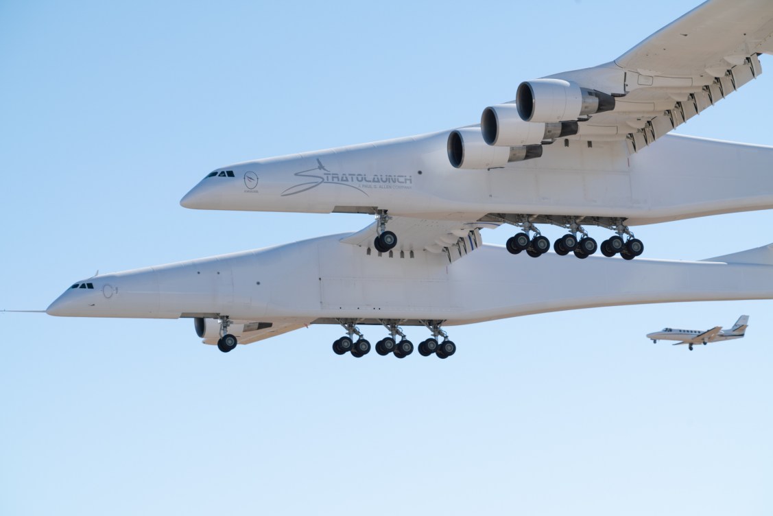 The world's biggest plane has 6 engines and a 385-foot wingspan