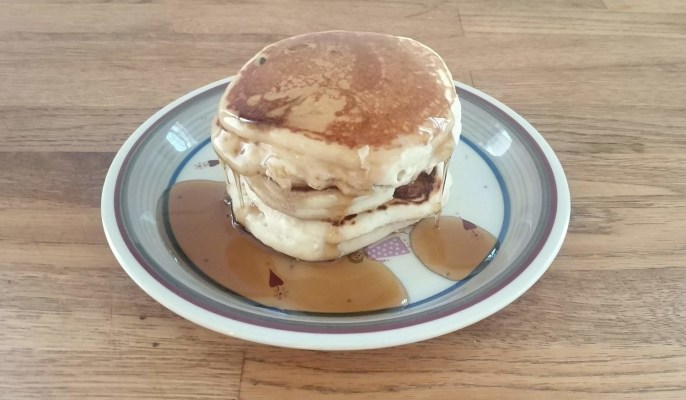 We made pancakes with substituted ingredients so you don’t have to