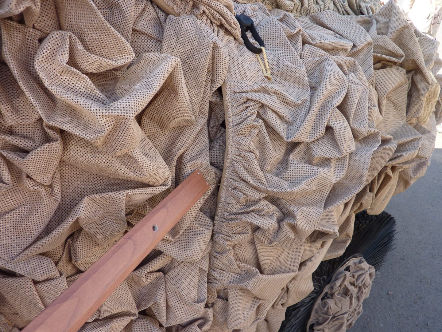 Ruffled camouflage is perfect for the tank that wants to blend in