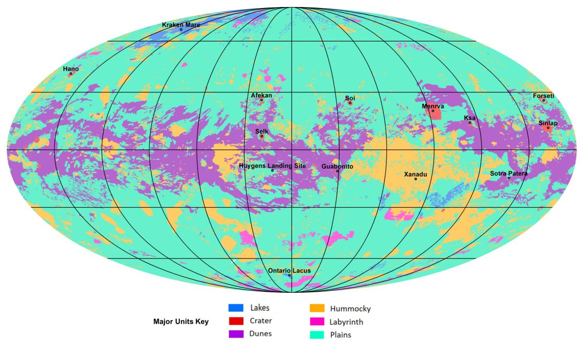 The first global map of Titan reveals Earth-like features with a ...
