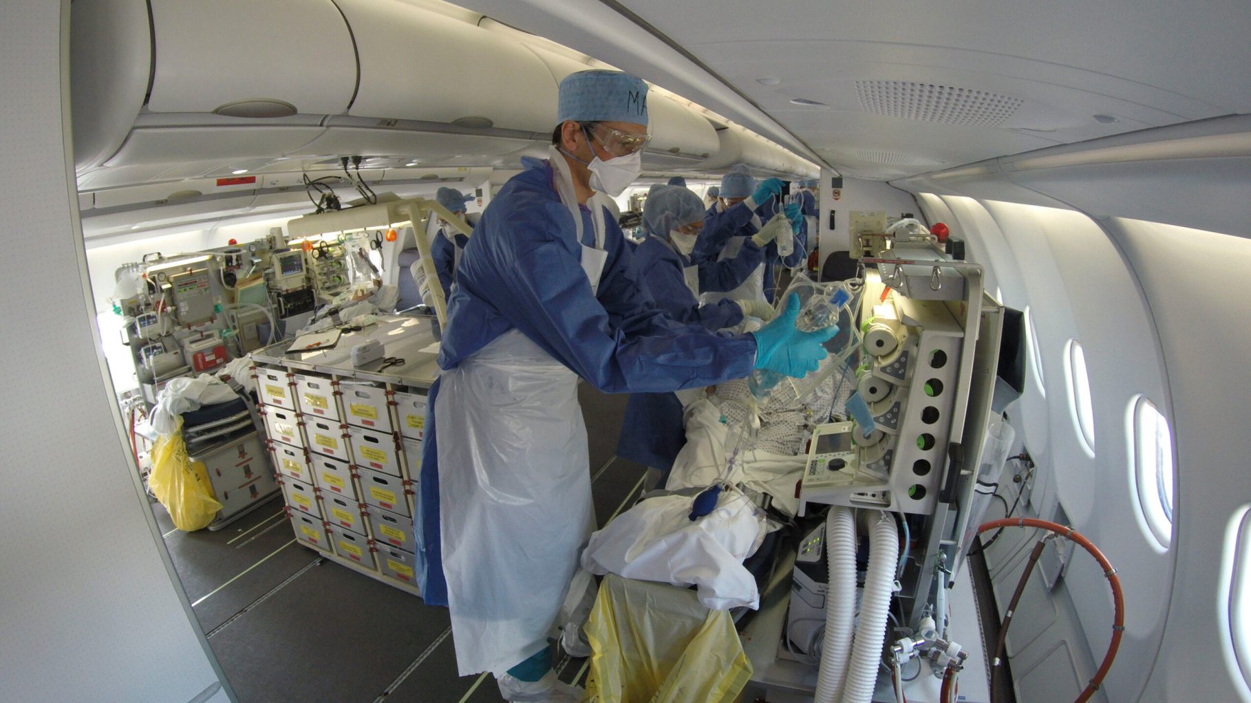 Inside the flying military hospital that’s treating COVID-19 patients