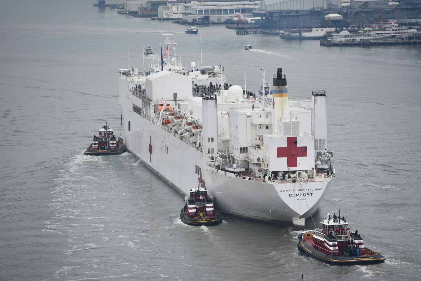 The huge Navy hospital ships in Los Angeles and New York have a rich ...