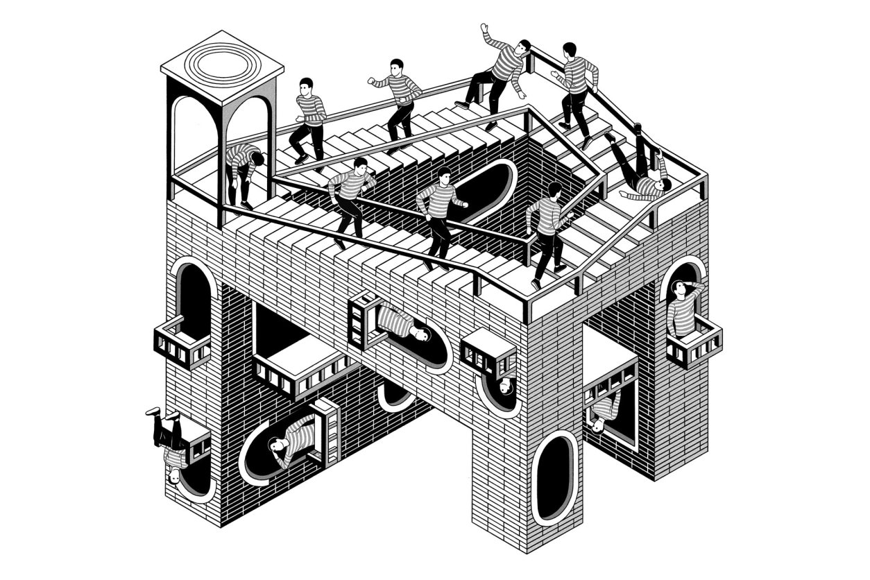 This staircase goes on forever. Or does it?