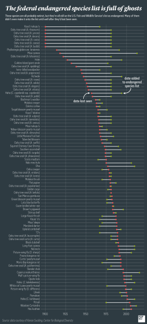 The endangered species list is full of ghosts