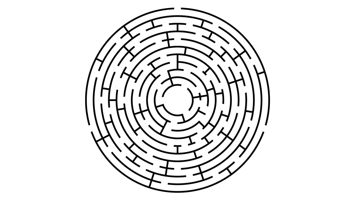 This maze has three solutions. Can you solve them all?