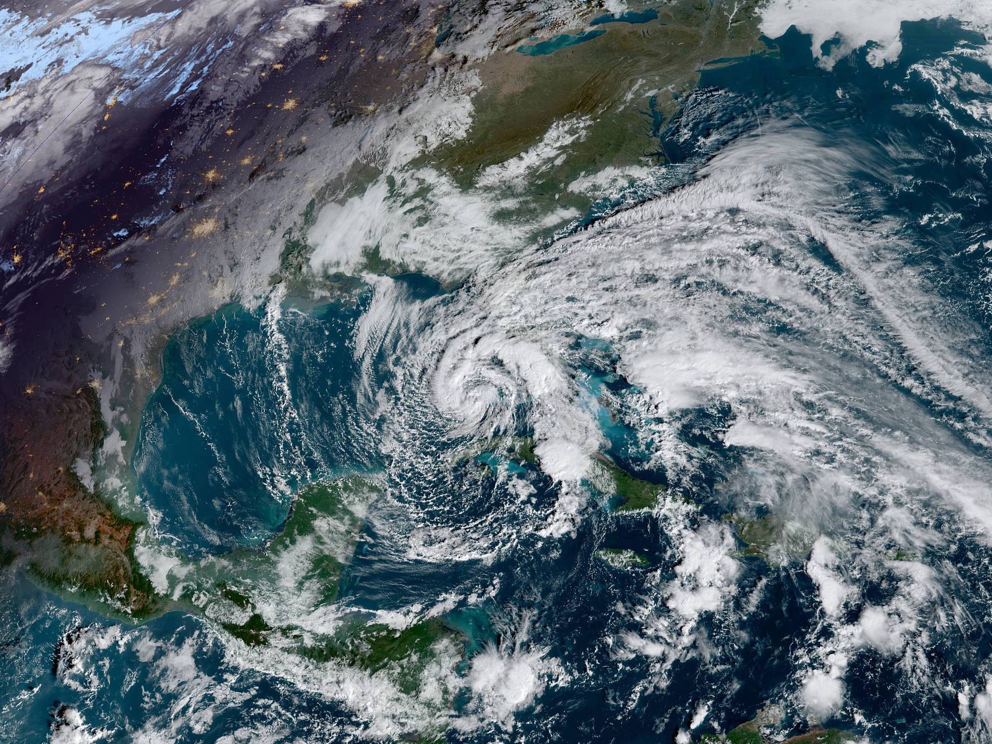 Tropical Storm Eta hit Florida this morning