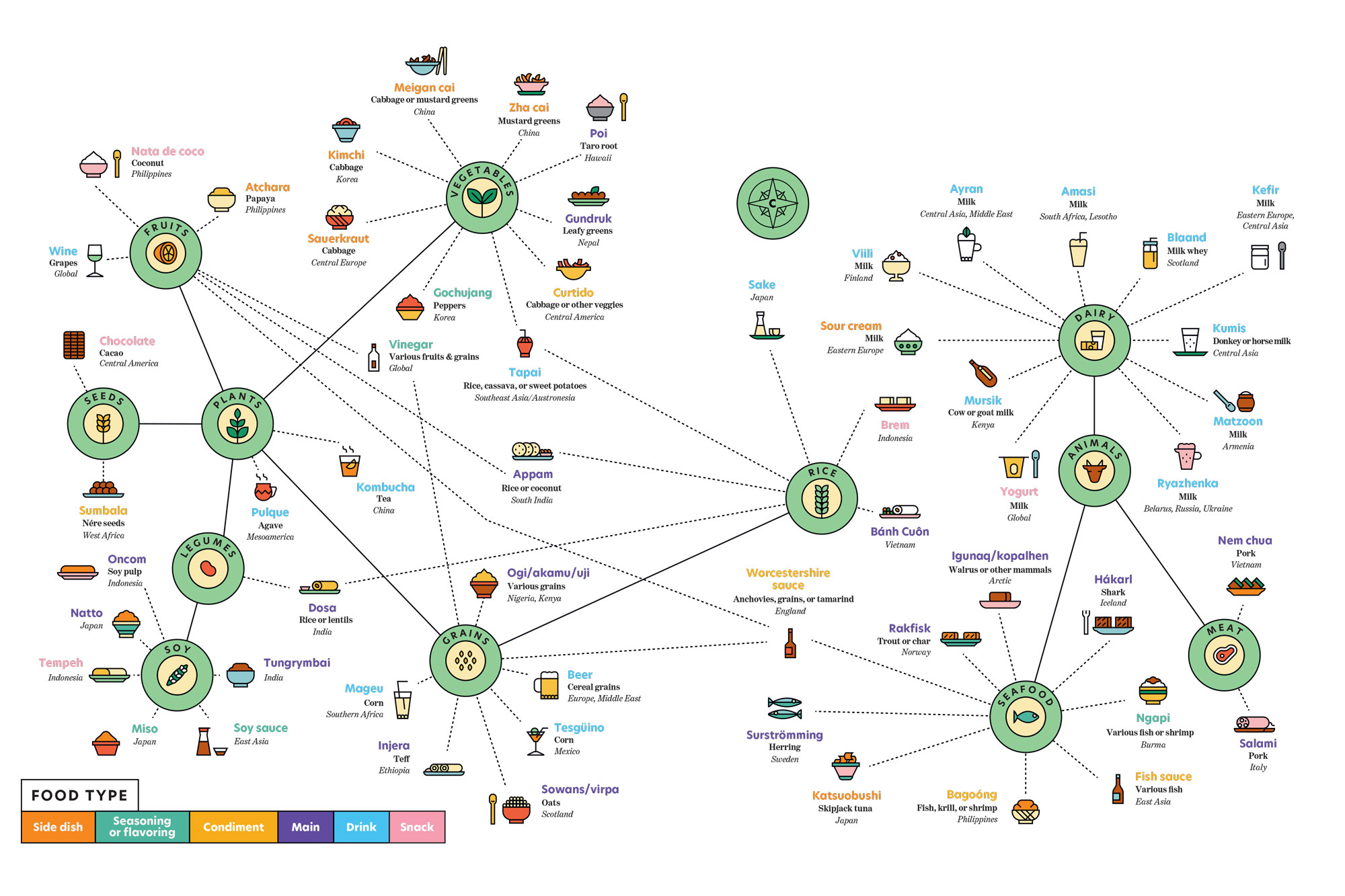See the wonderful world of fermented foods on one delicious chart
