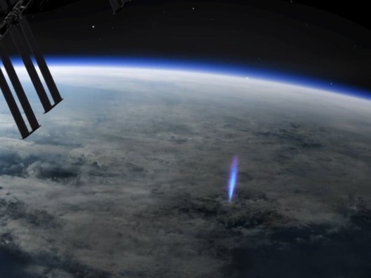 Rare ‘blue jet’ lightning spotted and photographed from space