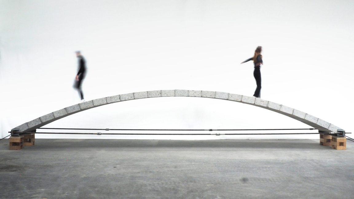 This bridge is made of old pieces from a concrete wall | Popular Science