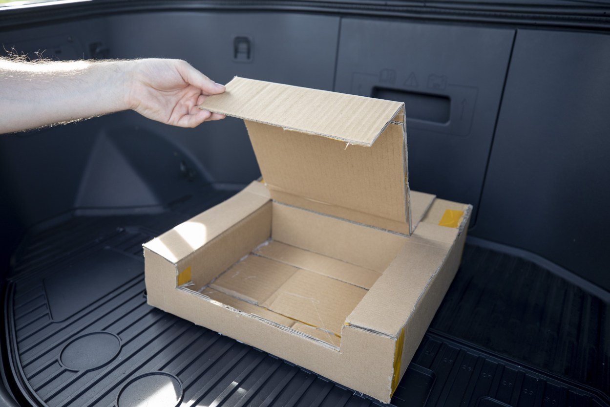 The electric F-150's frunk started with a cardboard model | Popular Science