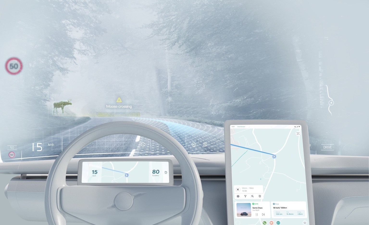 Volvo's windshield display lets drivers focus on the road | Popular Science
