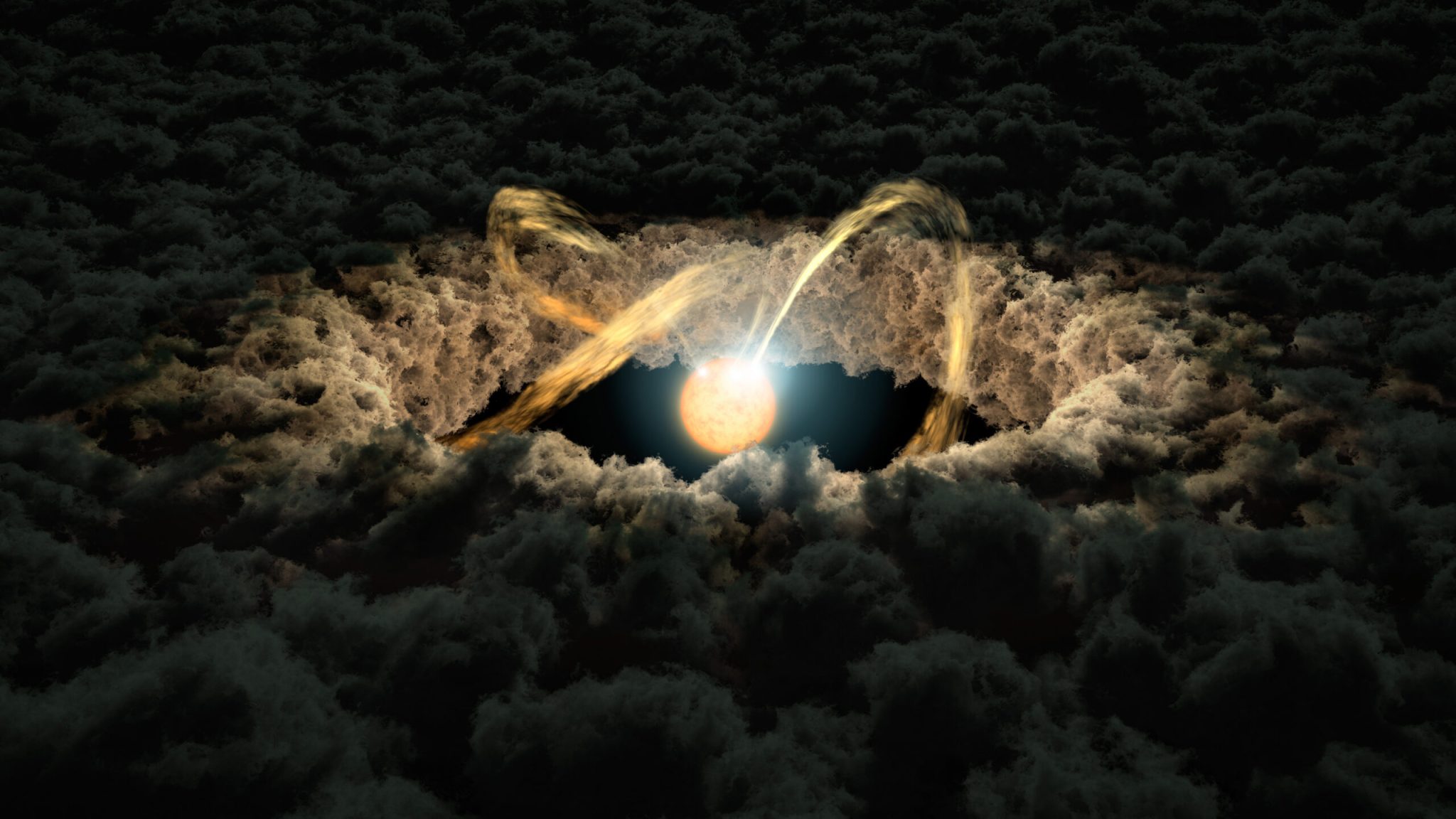 How newborn stars swirl their twins' dusty tails | Popular Science