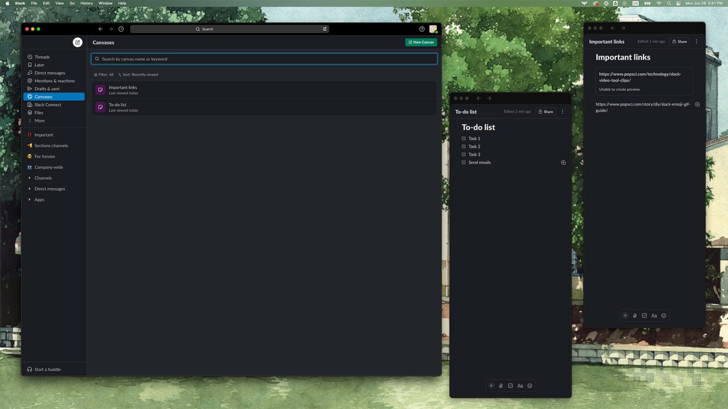 How to use Canvases and new windows on Slack | Popular Science