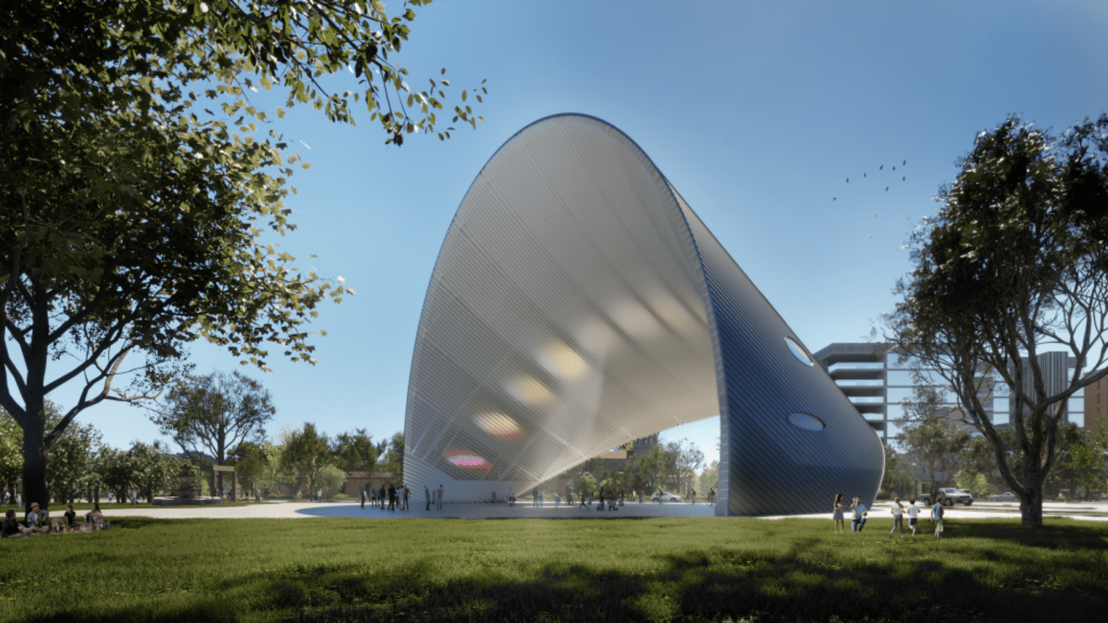 Giant solar art acts as sundial and power source | Popular Science