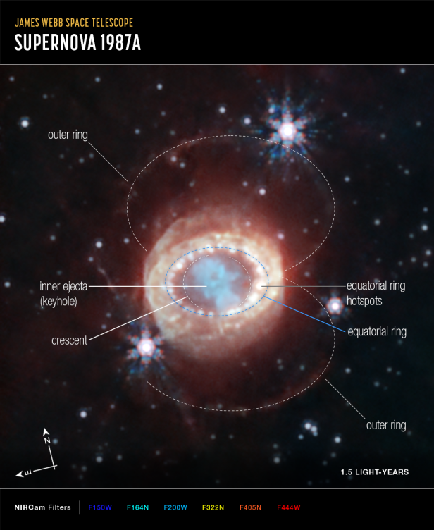 JWST images shows Supernova 1987A in a whole new light | Popular Science