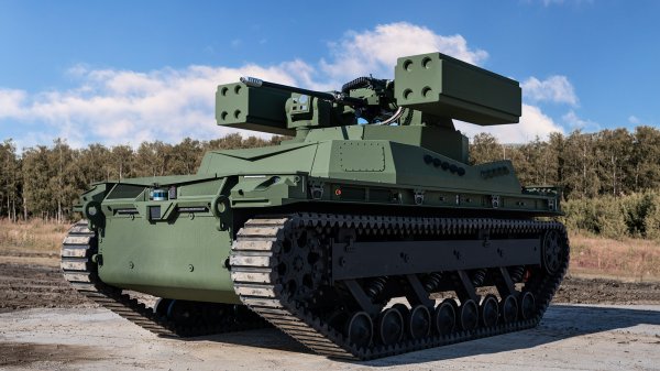 A small robotic tank is built to shoot down drones | Popular Science