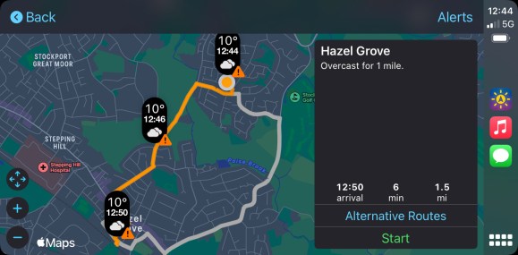How to get live weather maps on your car dashboard with Apple CarPlay ...