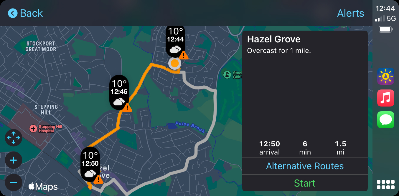 How to get live weather maps on your car dashboard with Apple CarPlay ...