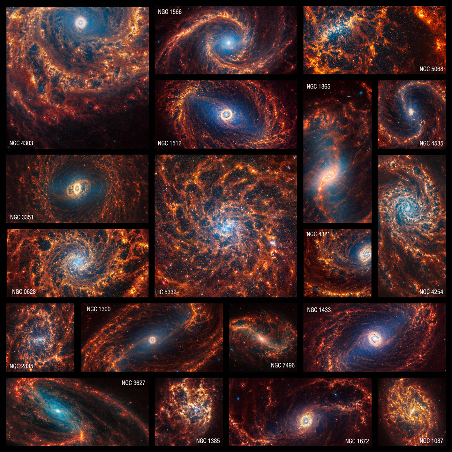 JWST images show off the swirling arms of 19 spiral galaxies | Popular ...