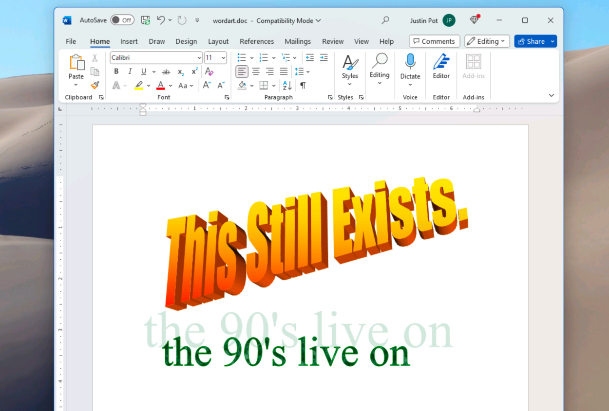 How to get the retro WordArt back in Microsoft Word | Popular Science