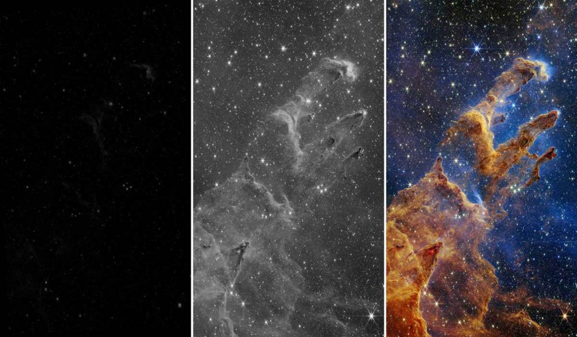 Where do all those colors in space telescope images come from ...