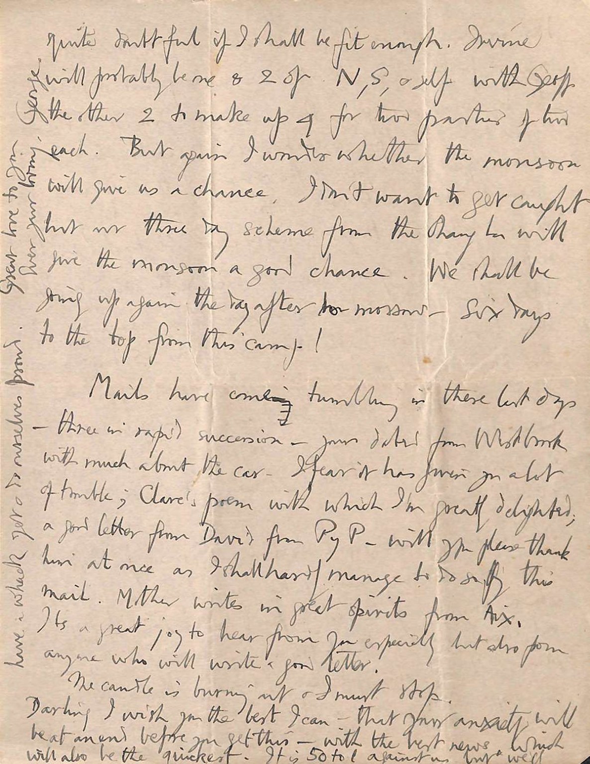 Read the last letters by George Mallory, who died exploring Mt. Everest ...