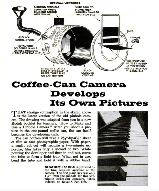 How to make a coffee can camera—in 1961 and today | Popular Science