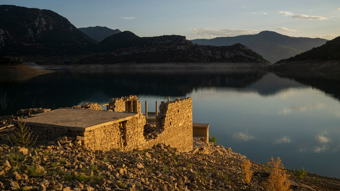 Drought reveals a sunken village in Greece | Popular Science