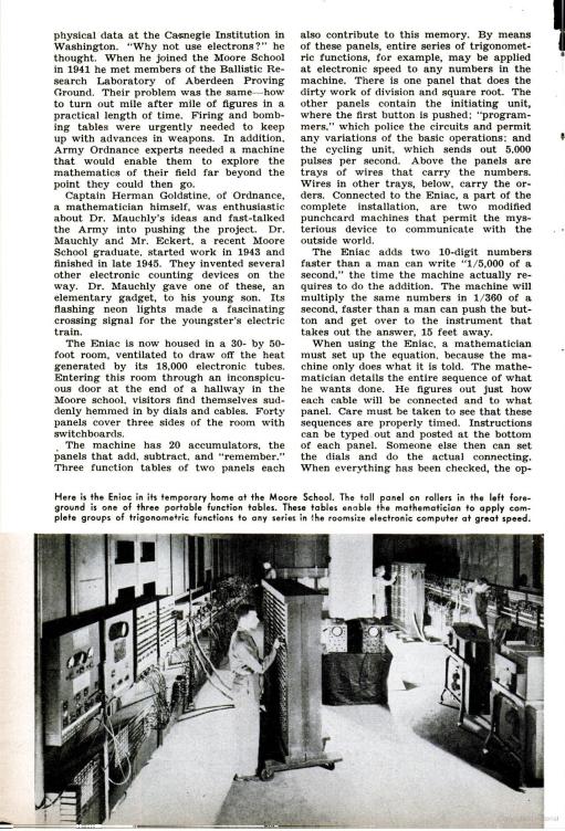 Valentine's Day 1946: The first general-purpose electronic computer ...