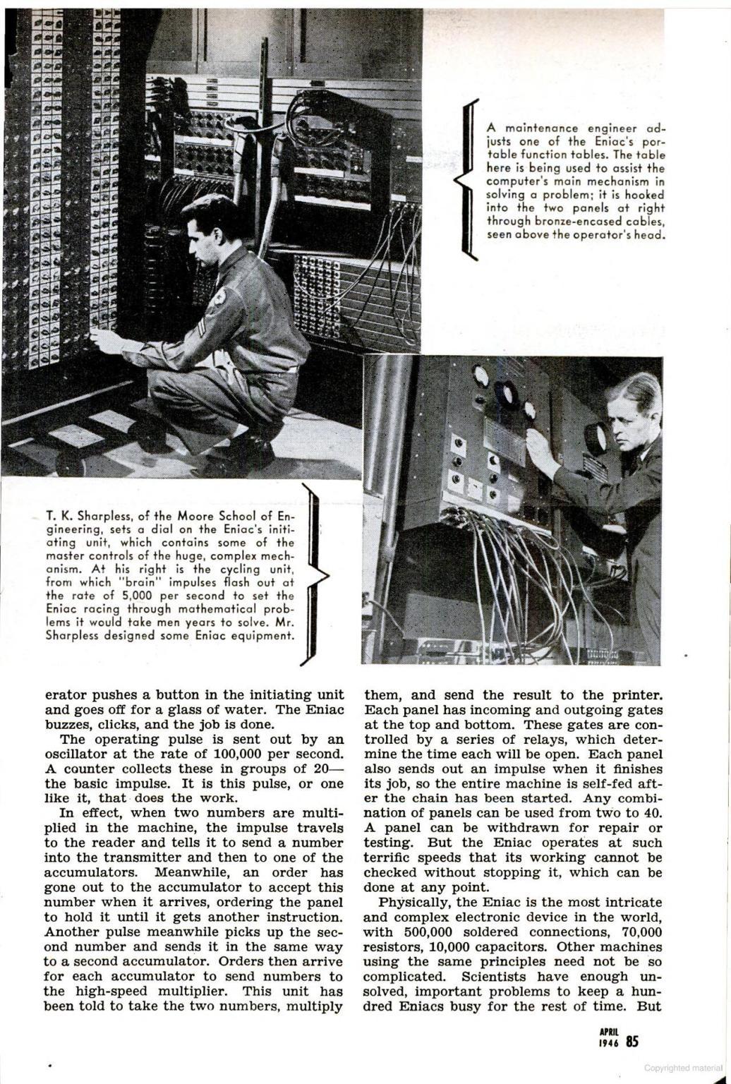 Valentine's Day 1946: The first general-purpose electronic computer ...