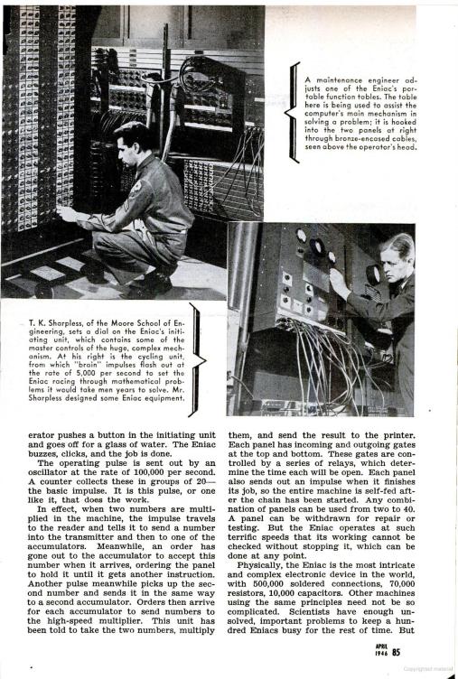 Valentine's Day 1946: The first general-purpose electronic computer ...