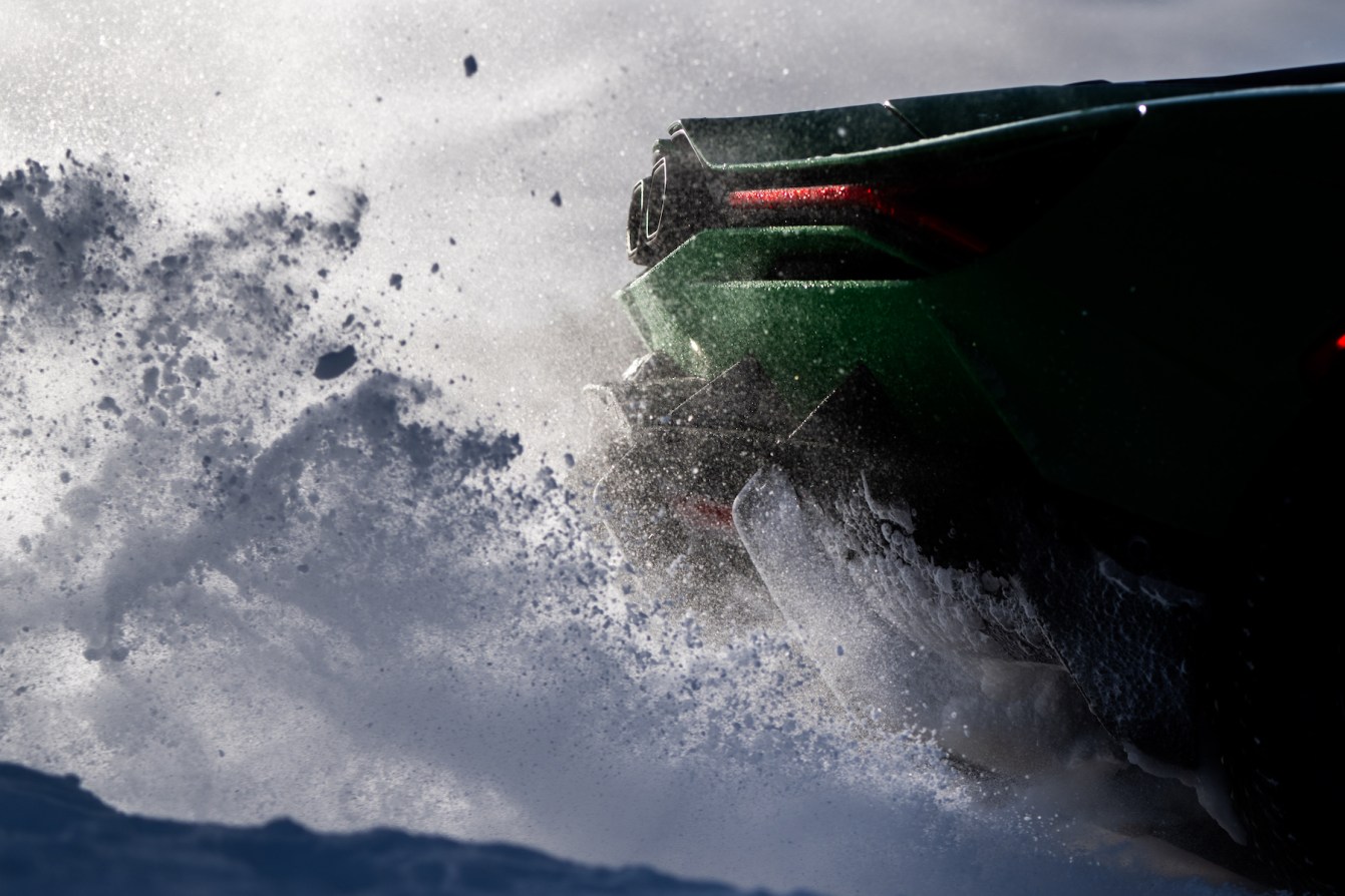 Behind the wheel of Lamborghinis ripping across a frozen lake | Popular ...