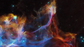 Candy-colored atoms shine in new image of the Veil Nebula | Popular Science