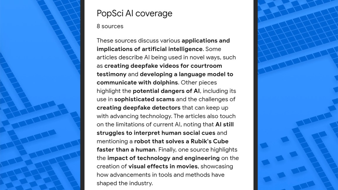 Google's best AI research tool is now on your phone | Popular Science