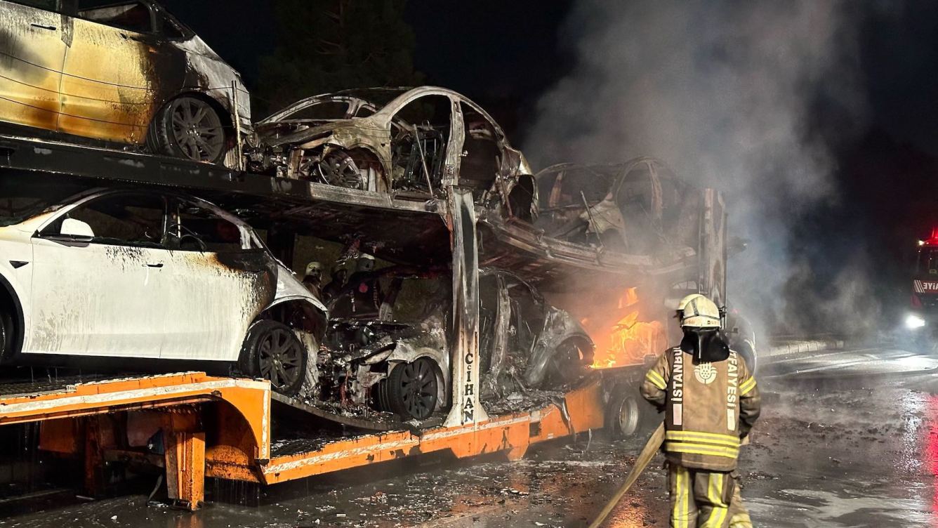 An abandoned ship full of EVs is burning in the Pacific | Popular Science