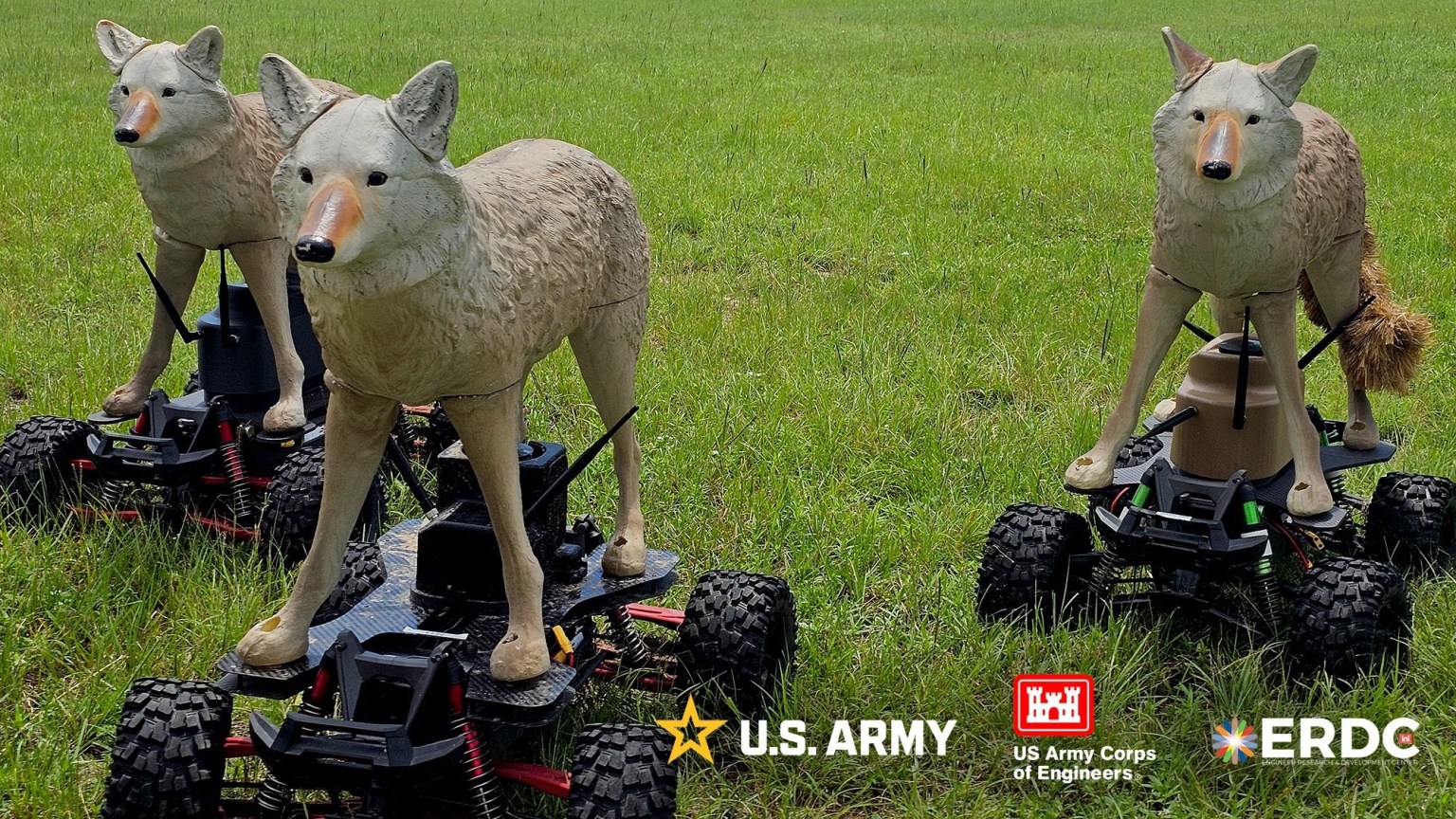 US Army deploys plastic coyotes attached to mini four-wheelers ...