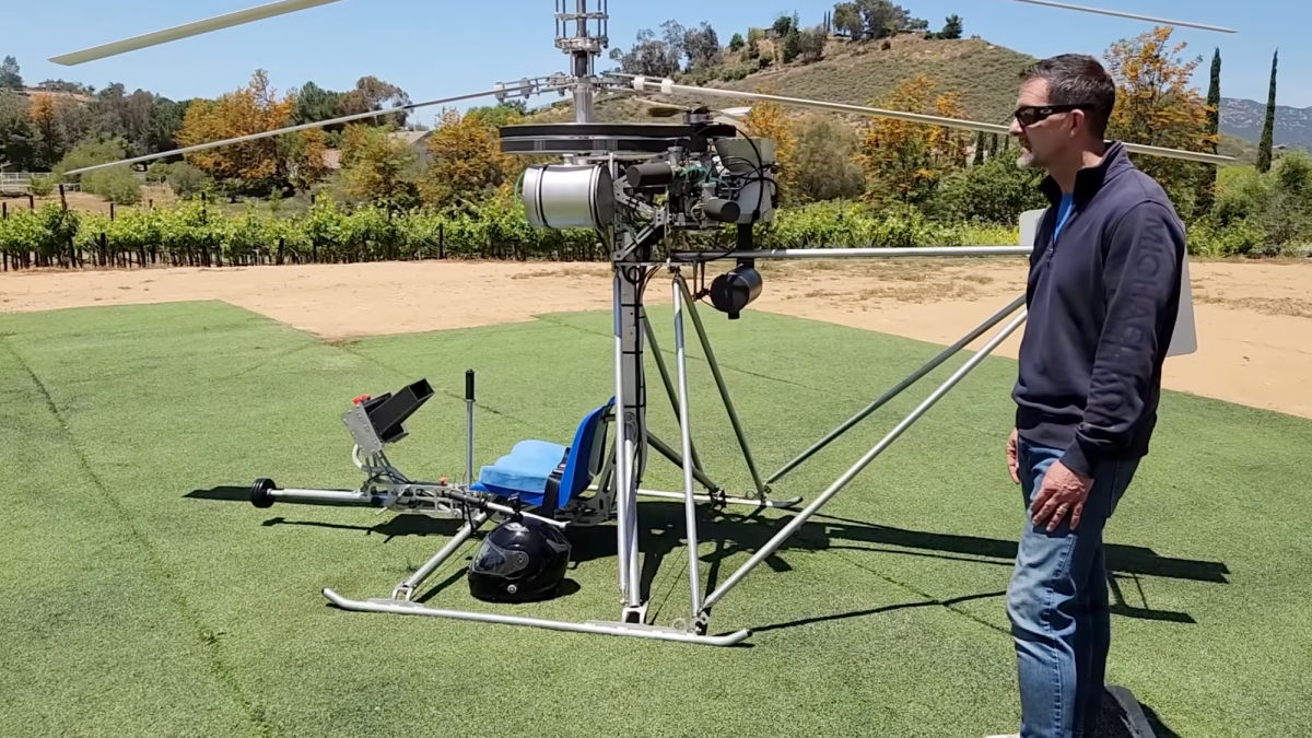 Flying in an open-air, single-seat helicopter is a true test of nerves ...